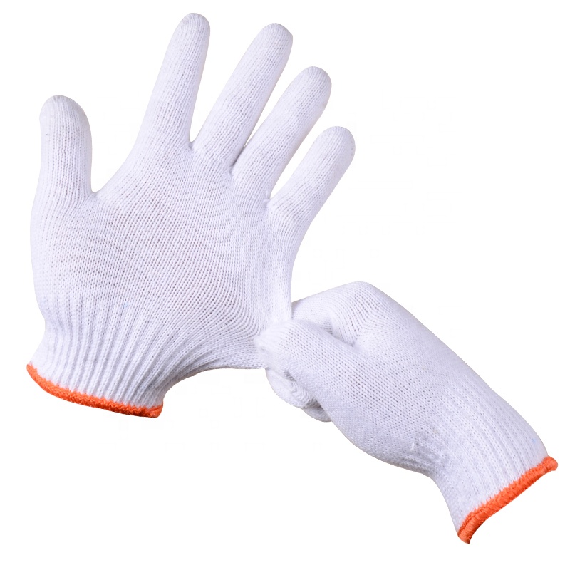 Cotton Yarn Knitted Working Protective Gloves