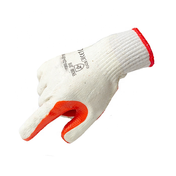 knitted Rubber Coated Cotton Glove