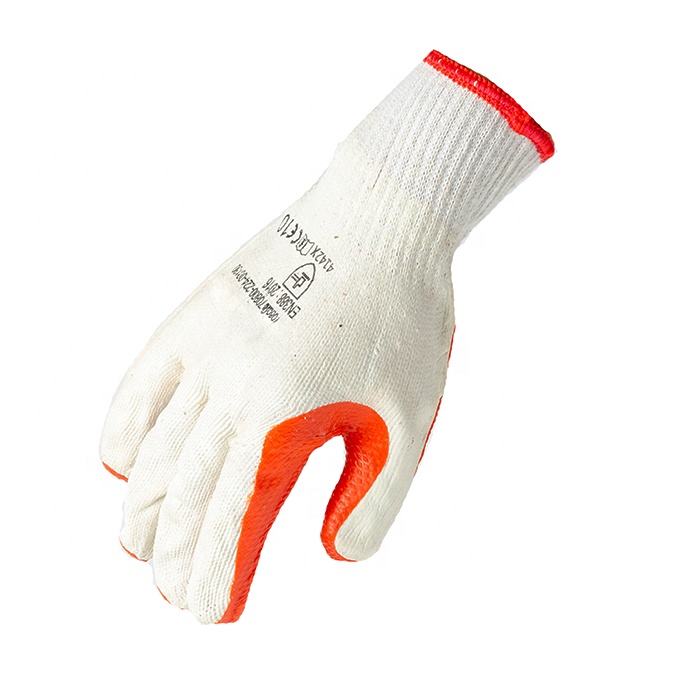 knitted Rubber Coated Cotton Glove