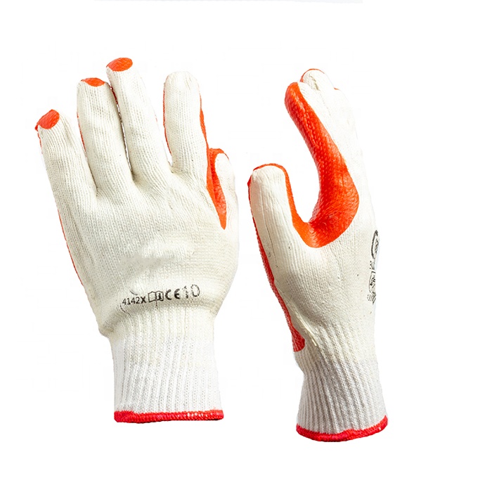 knitted Rubber Coated Cotton Glove